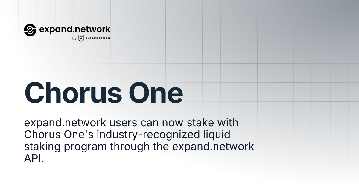 Chorus One | expand.network