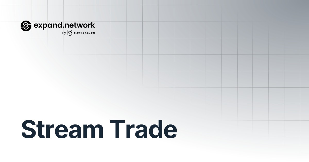 Stream Trade | expand.network