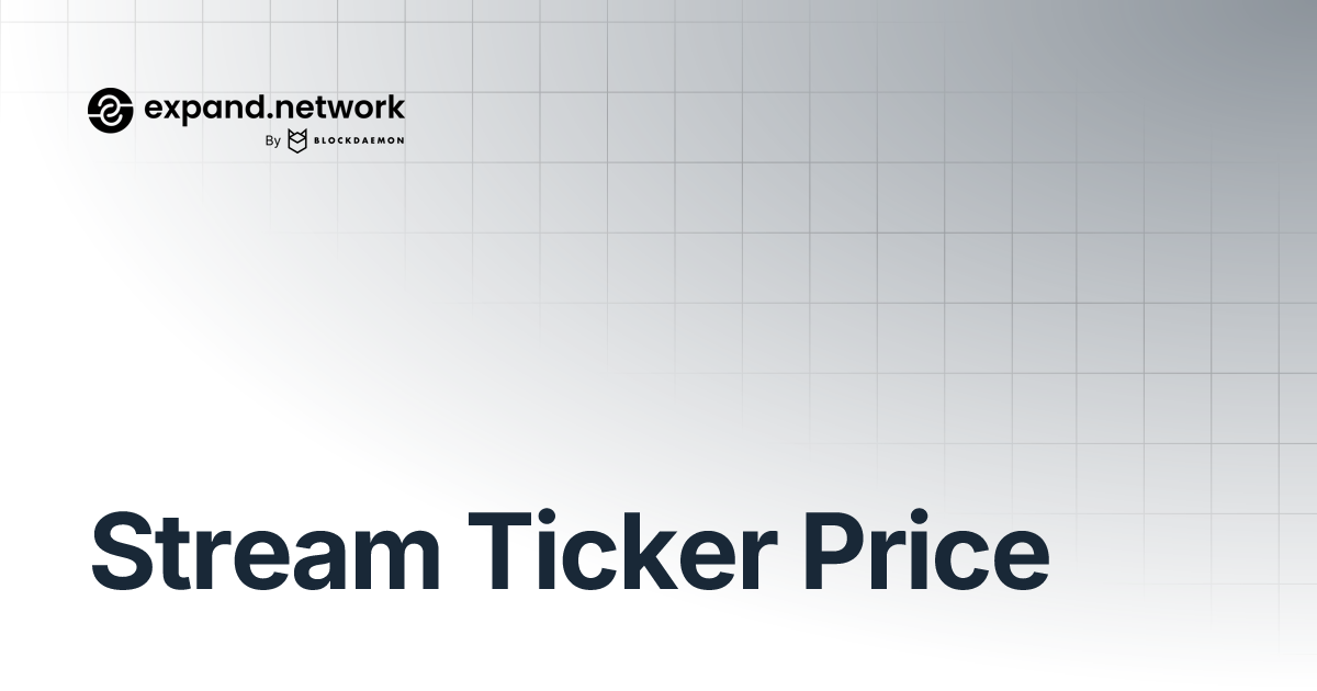 Stream Ticker Price | expand.network